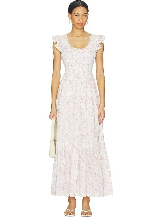 LoveShackFancy Chessie Maxi Dress - Rustic Orchid