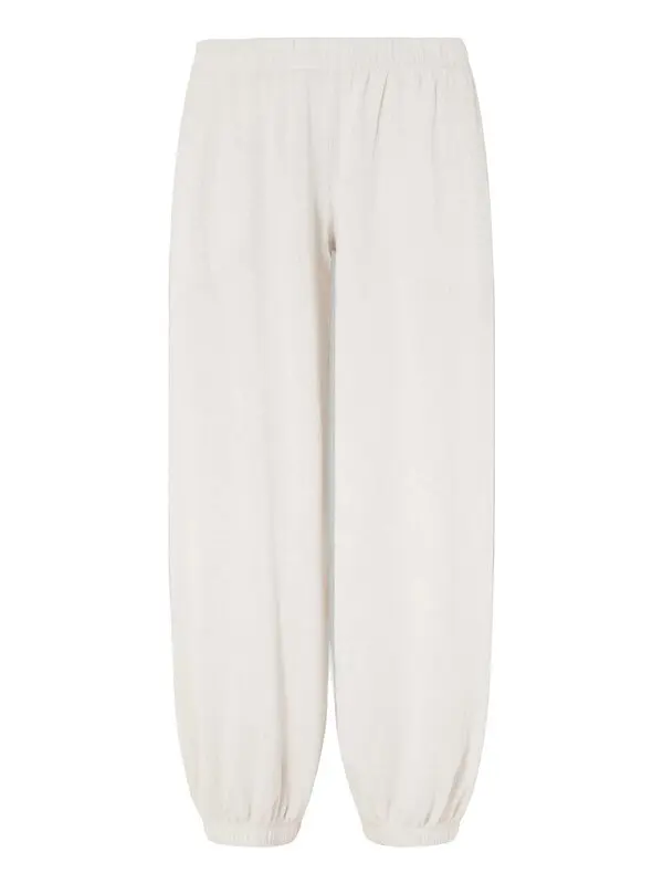 Suzie Kondi Paxos Cotton-blend Terry Track Pants - Ivory