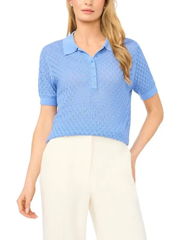 Ted Baker London Clara Diamond Knit Polo - Palace Blue