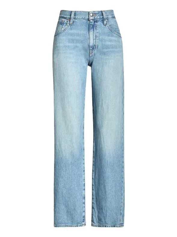 Madewell The Dean Easy Straight Airy Denim Jeans - Faded Horizon Wash