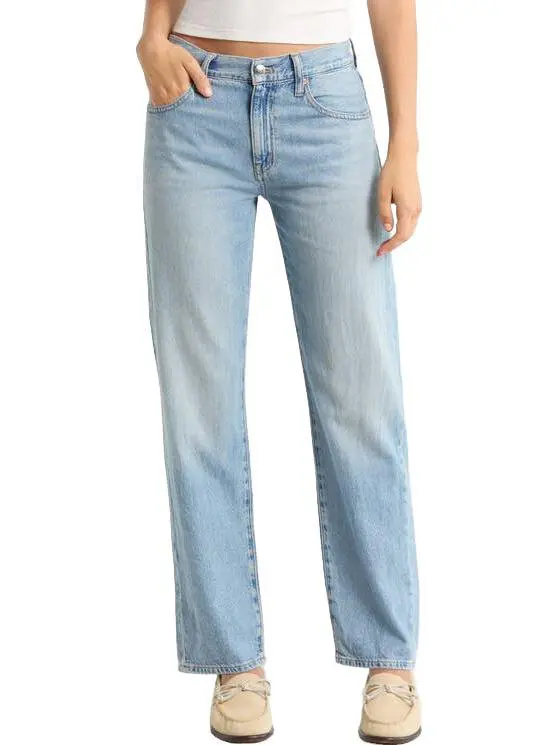 Madewell The Dean Easy Straight Airy Denim Jeans - Faded Horizon Wash