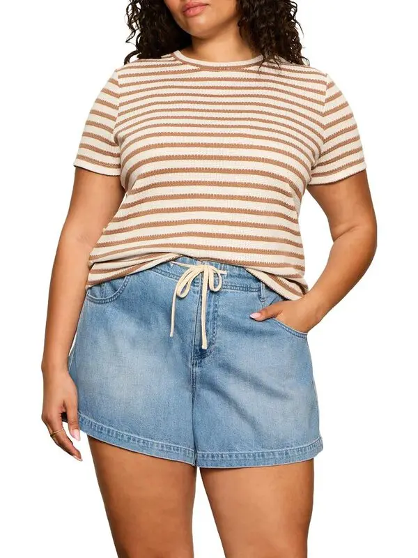 Sanctuary Striped Relaxed Fit T-shirt - Valle Beige