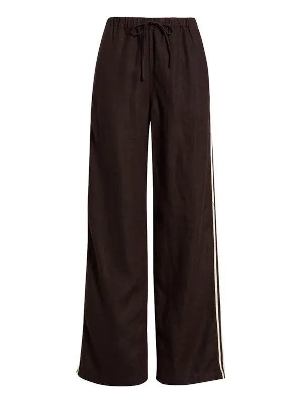 Madewell Linen Track Pants - Cocoa