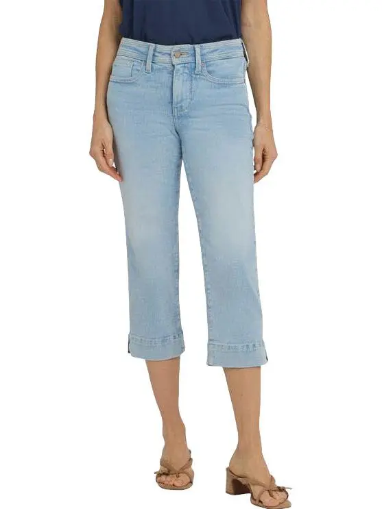 NYDJ Marilyn Triple Stitch Crop Straight Leg Jeans - Keys View