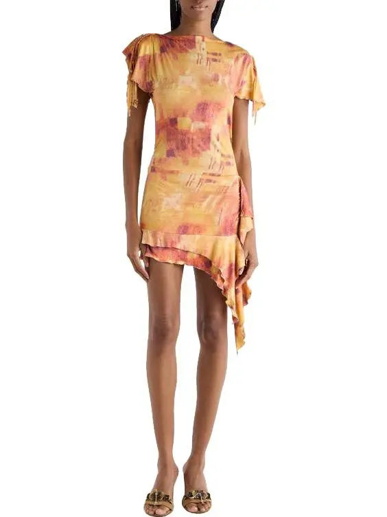 Isabel Marant Janick Draped Minidress - Orange
