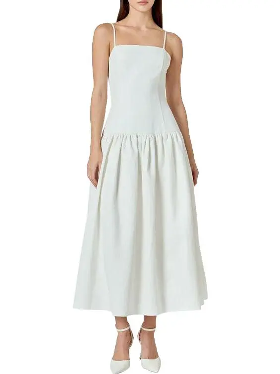 Endless Rose Drop Waist Sleeveless Maxi Dress - Ivory