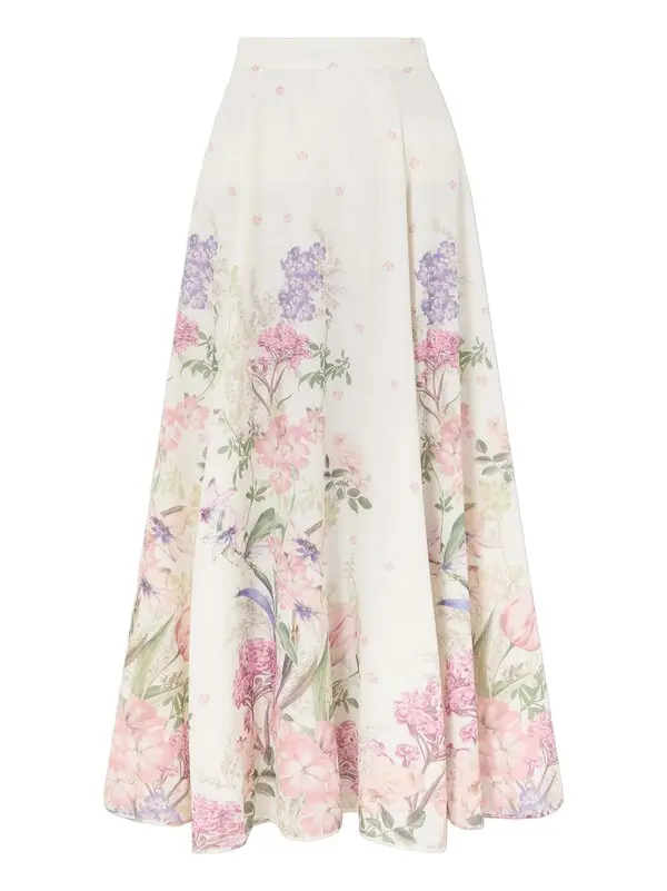 Charo Ruiz Ibiza Ventine Floral-print Maxi Skirt - Cream