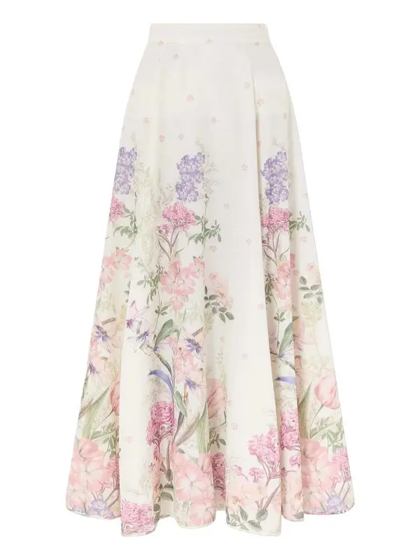Charo Ruiz Ibiza Ventine Floral-print Maxi Skirt - Neutrals
