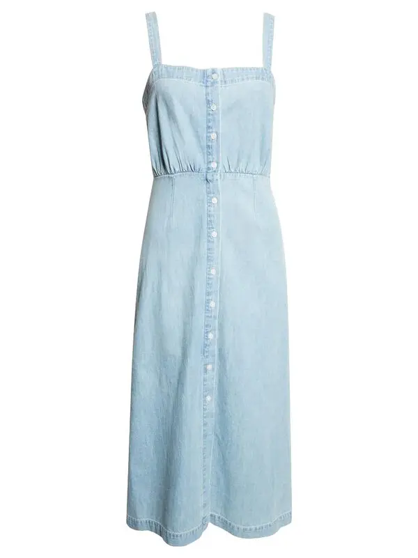 Veronica Beard Delondra Denim Sundress - Big Splash