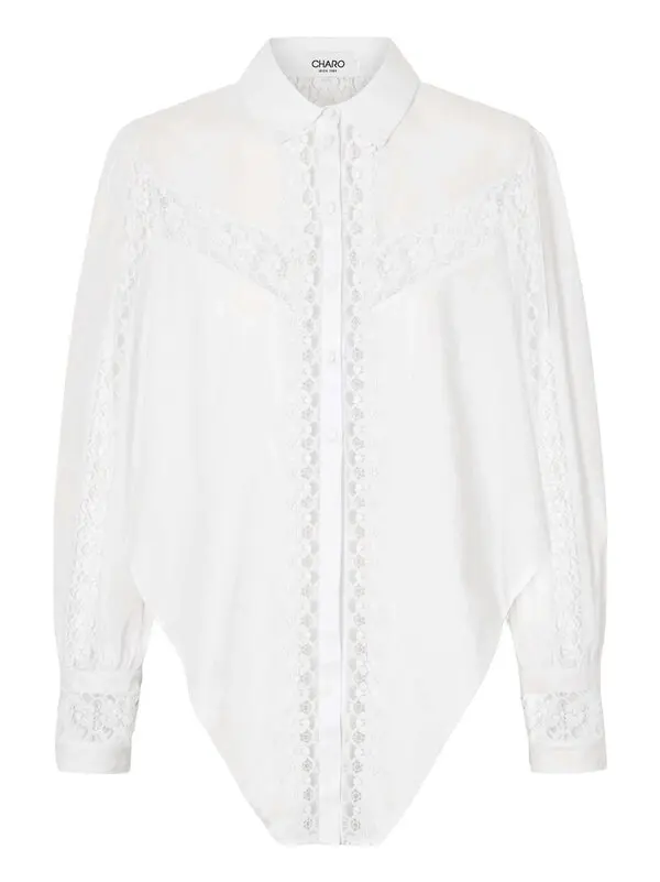 Charo Ruiz Ibiza Devi Cotton-blend Shirt - White