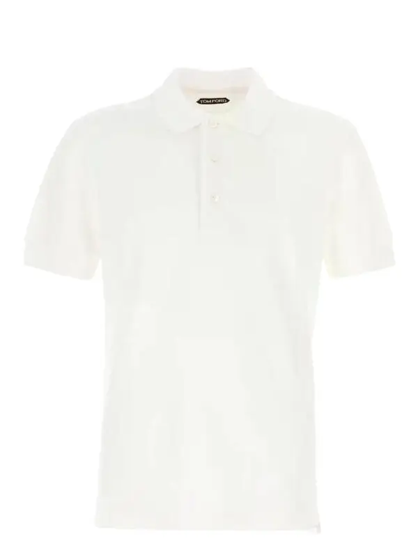 TOM FORD Lyocell Cotton Polo Shirt - Neutrals