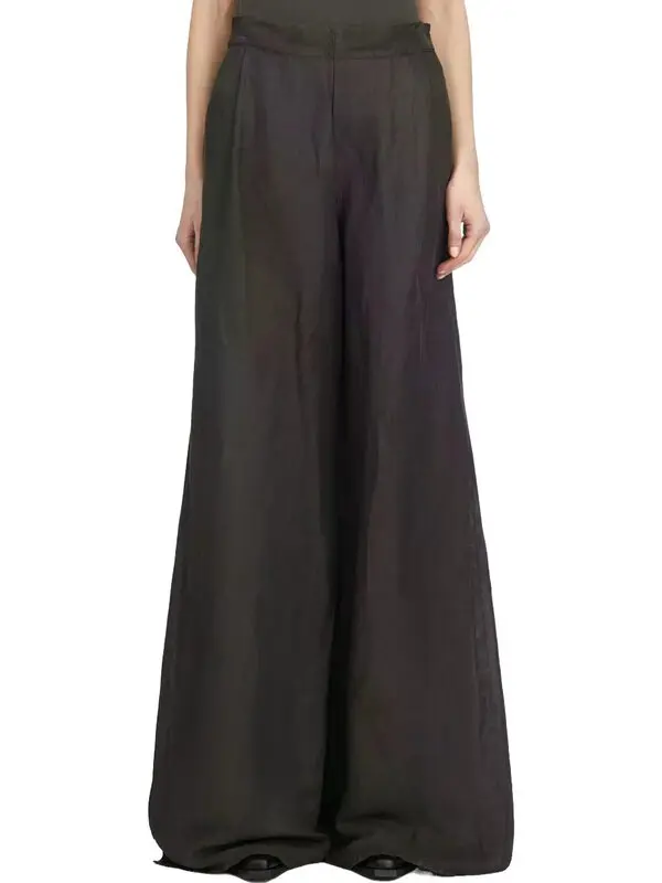 Andrea Ya'aqov Wide Leg Trousers With Slit - Grey