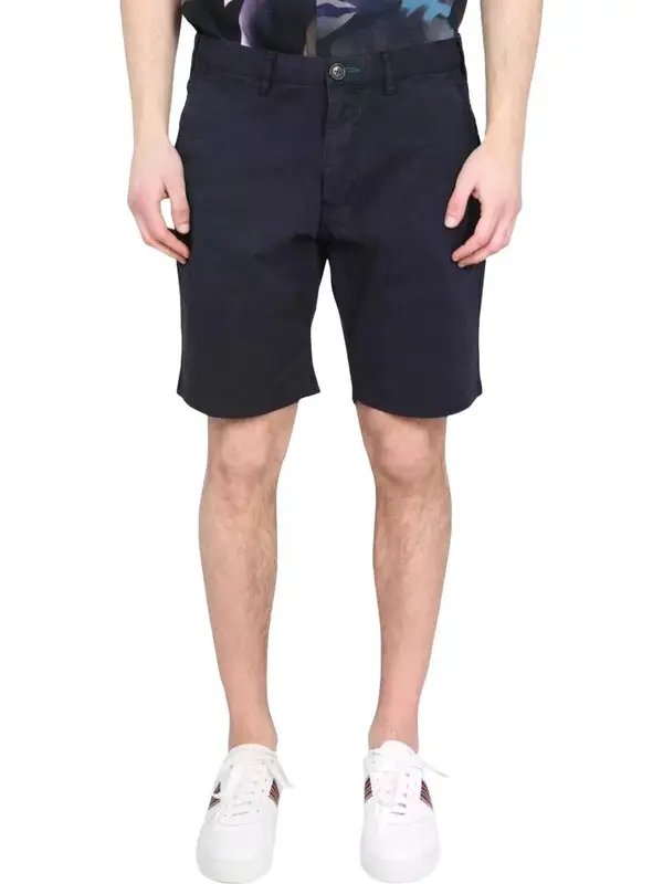 Paul Smith Cotton Bermuda Shorts - Blue