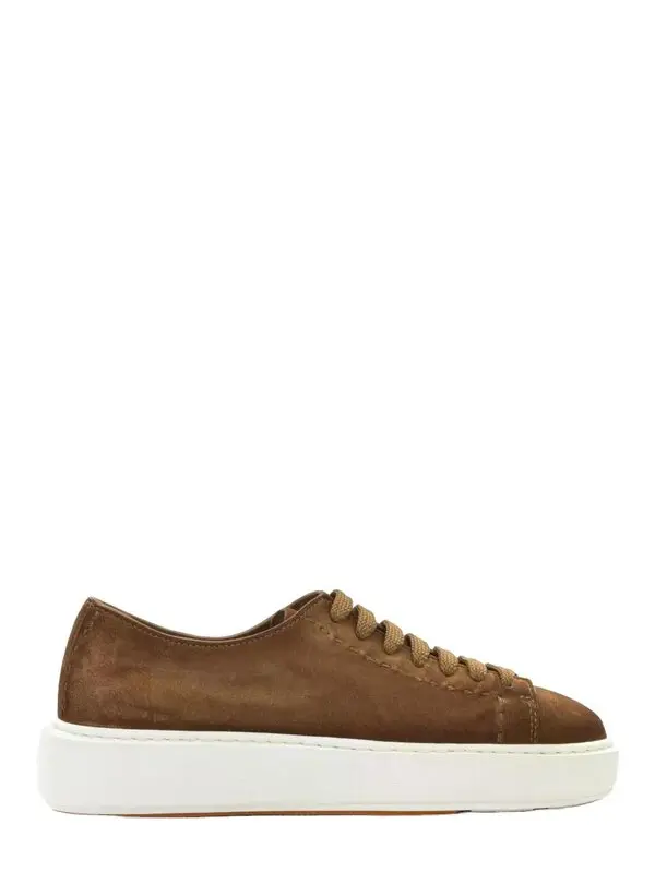 Santoni Leather Sneakers - Brown