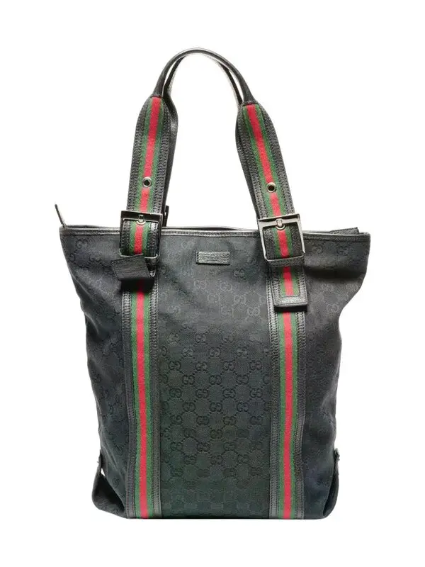 Gucci Gg Canvas Tote Bag - Black