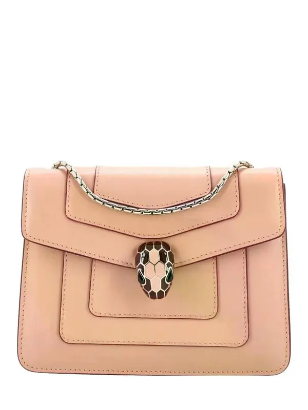 BVLGARI Serpenti Forever Leather Shoulder Bag - Neutrals