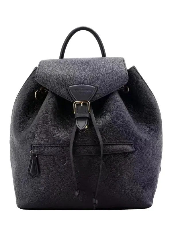 LOUIS VUITTON Montsouris Nm Monogram Empreinte Leather Pm Backpack - Black