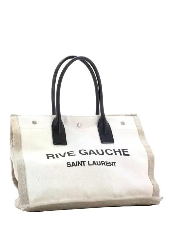 Saint Laurent Rive Gauche Shopper Small Tote Bag - Neutrals