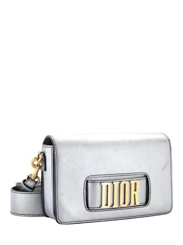 Dior Dioevolution Flap Bag Leather Medium - Silver