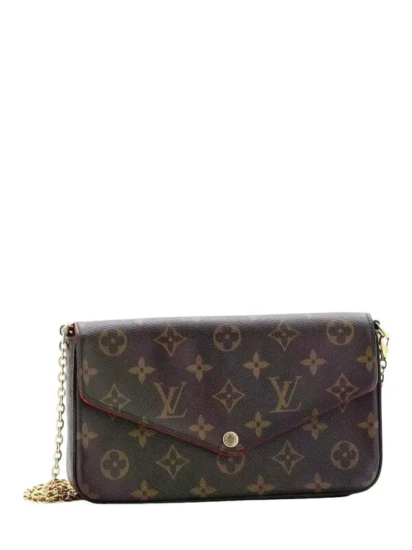 LOUIS VUITTON Felicie Pochette Monogram Canvas - Brown