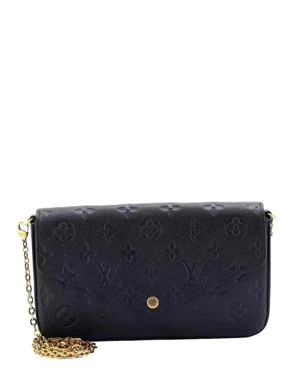 LOUIS VUITTON Felicie Pochette Monogram Empreinte Leather - Black