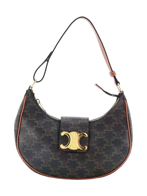 Celine Ava Triomphe Shoulder Bag - Brown