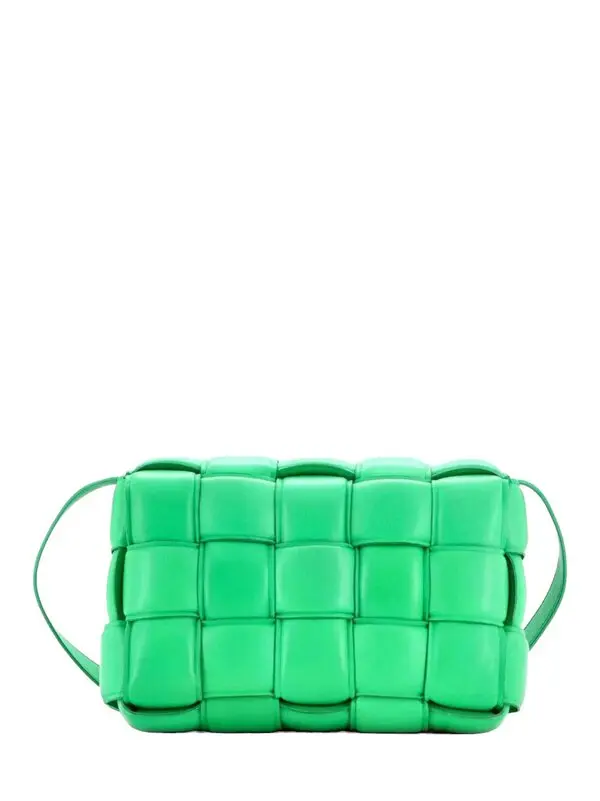 Bottega Veneta Cassette Padded Maxi Intrecciato Leather Crossbody Bag - Green