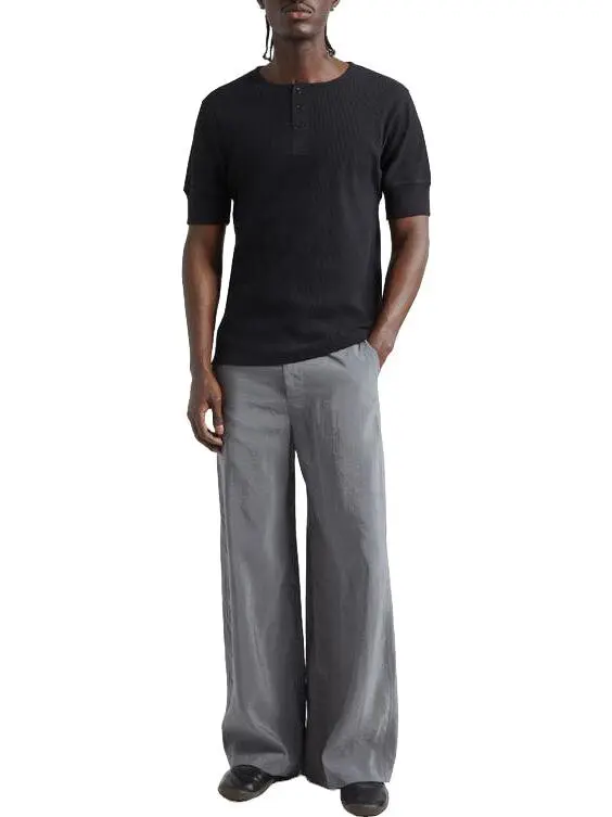 LEMAIRE High Waist Silk Blend Trousers - Aluminium