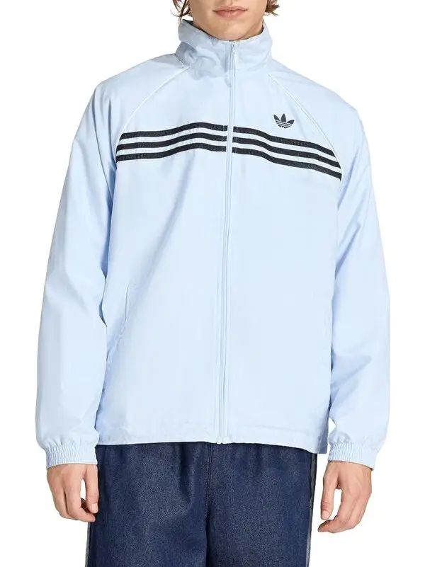 Adidas Chest Stripes Track Jacket - Crystal Sky//