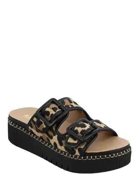 Mia Jimenna Buckle Strap Platform Sandal - Leopard/black