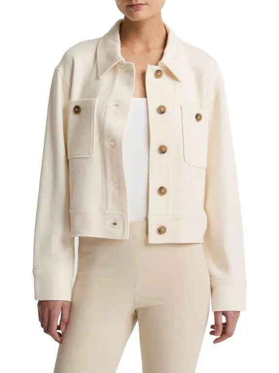 Vince Ponte Knit Jacket - Off White