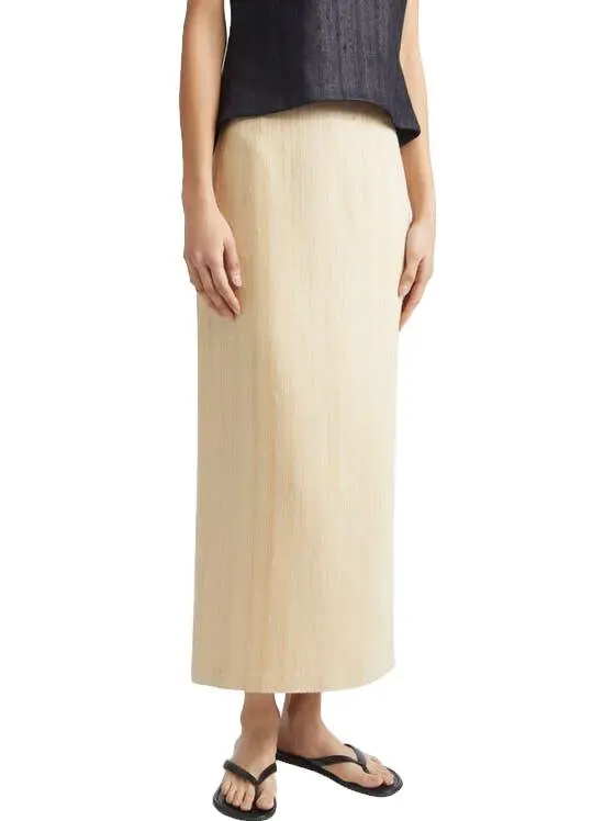 Partow Lea Silk-blend Column Skirt - Sand