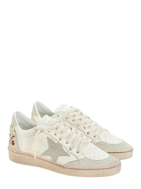 GOLDEN GOOSE Ball Star Sneaker - Buttercream/white/platinum