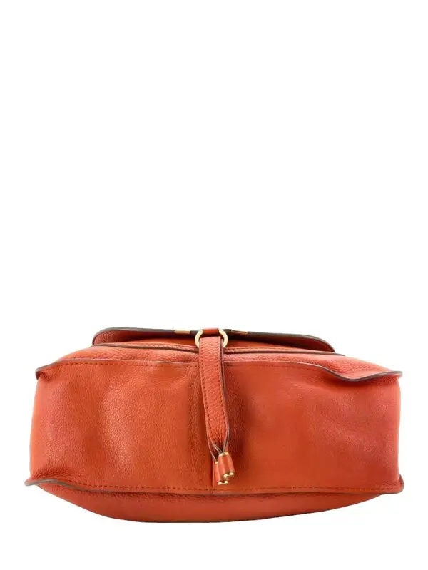 Chloé Marcie Leather Medium Satchel - Orange
