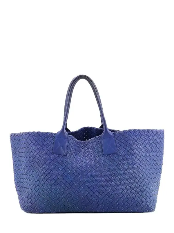 Bottega Veneta Cabat Intrecciato Nappa Medium Tote Bag - Blue