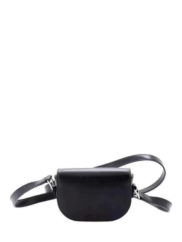 Celine Besace Triomphe Leather Small Shoulder Bag - Black