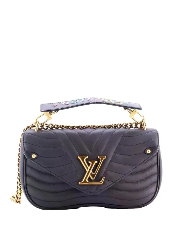 LOUIS VUITTON New Wave Chain Bag Quilted Leather Mm - Black