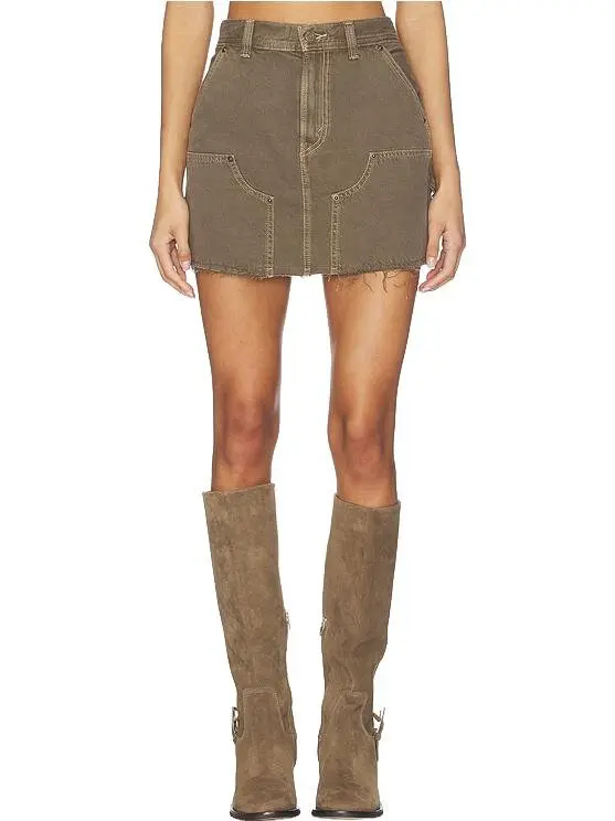 LEVI'S Icon Utility Denim Skirt - Brown