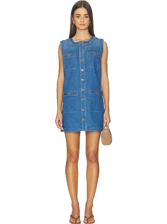 MOTHER The Stashed Picky Mini Dress - Blue