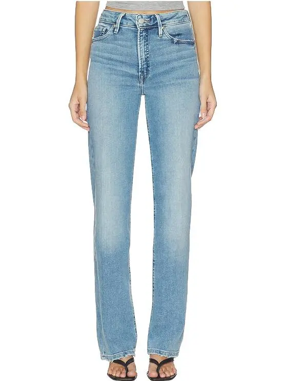 Good American Soft Tech Good True Straight Jeans - Blue