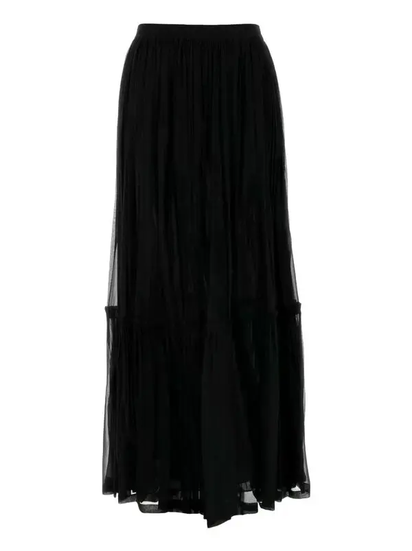 Saint Laurent Silk Skirt - Black