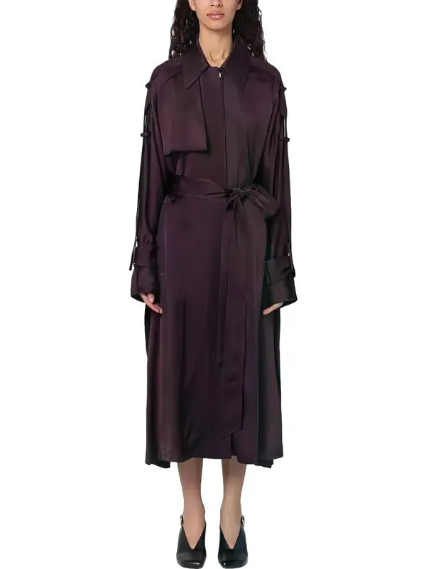 Victoria Beckham Double-breasted Belted Trench Coat - Purple
