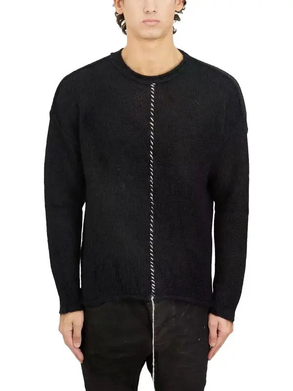 Isabel Benenato Line-detail Sweater - Black