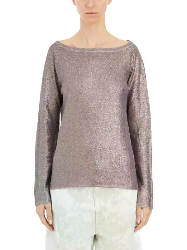 Avant Toi Metallic-finish Jumper - Purple