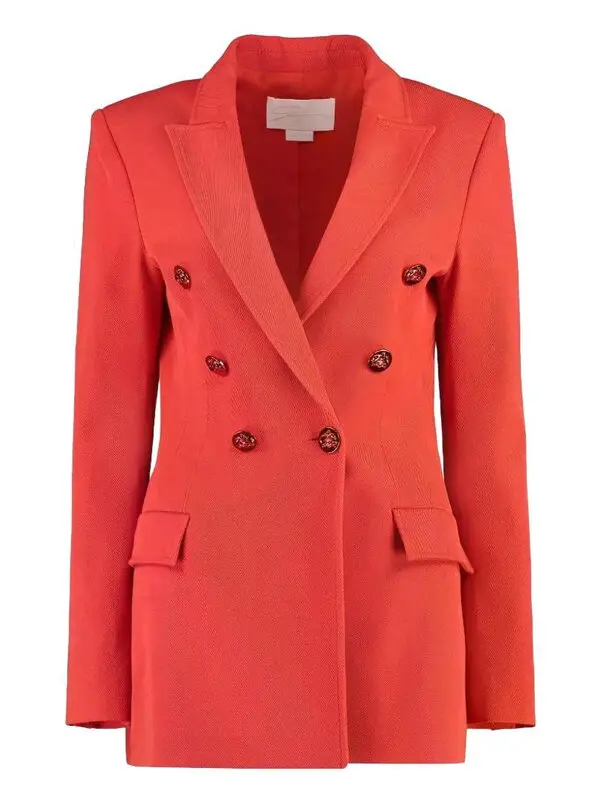 GENNY Double-breasted Blazer - Red