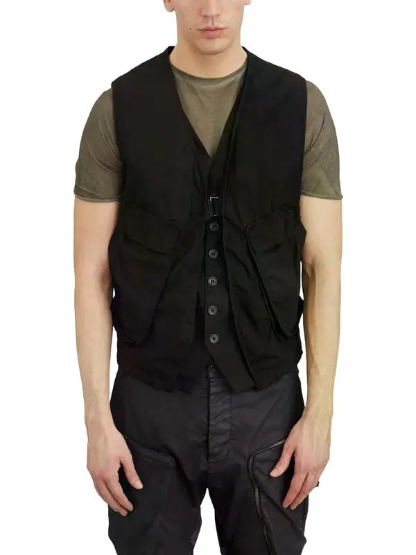 Masnada Cotton Gilet - Black