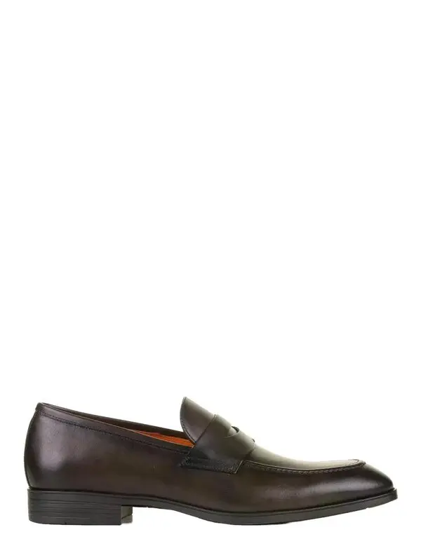 Santoni Leather Loafers - Brown