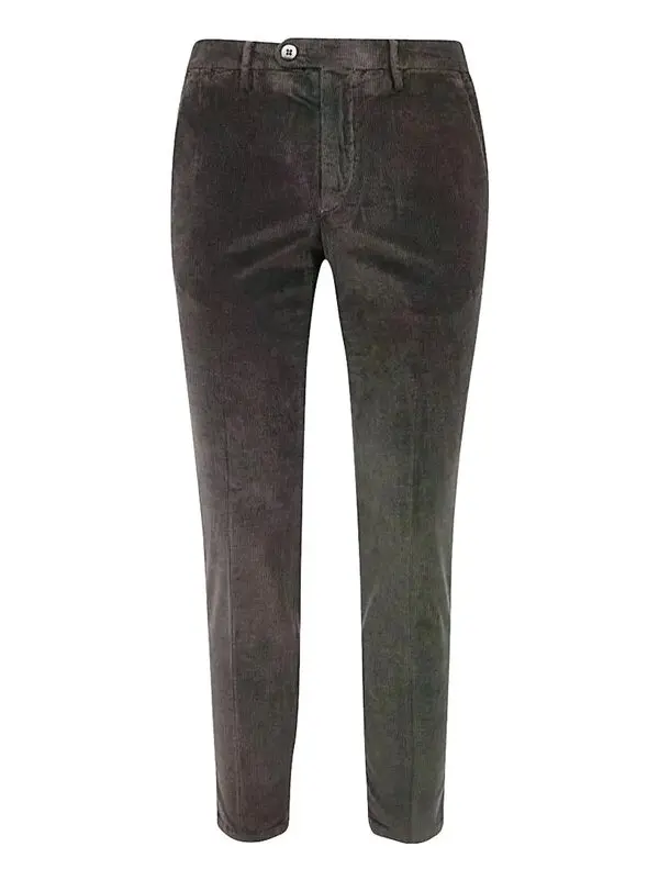 MICHAEL COAL Corduroy Capri Trousers - Brown