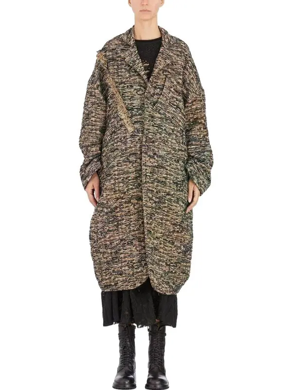CHIAHUNG SU Single-breasted Textured Coat - Neutrals