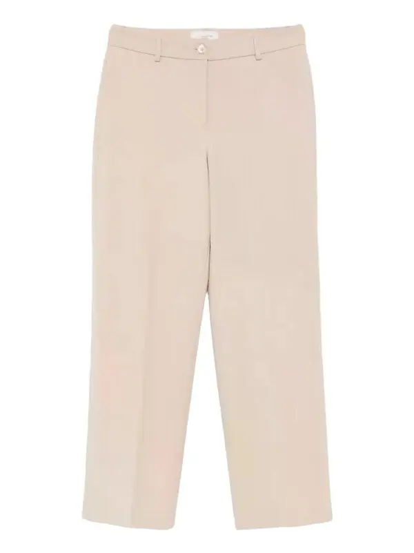 VIA MASINI 80 Straight-leg Trousers - Neutrals